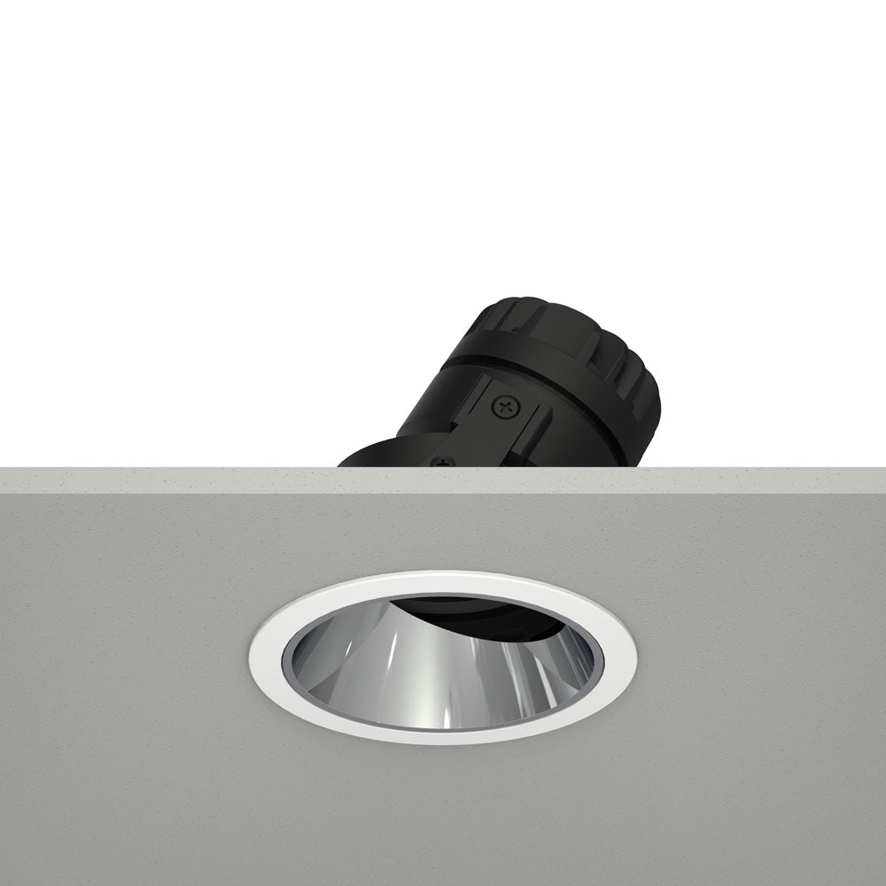 Dark Round 80 Tilt Downlight - 9W, White | Fourth Dimension Lighting